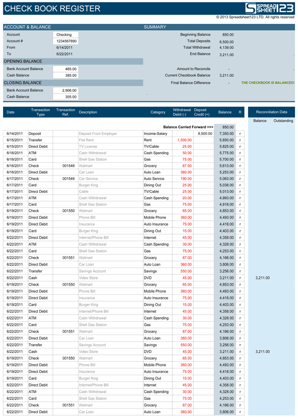 Free Download Microsoft Excel Template For Check Register Programs Free Download Microsoft Excel Template For Check Register Programs