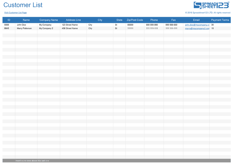 8 Contact List Template Google Docs Template Guru