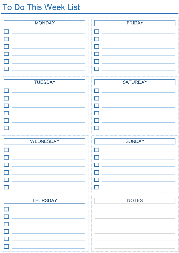 Daily To Do List Templates For Excel